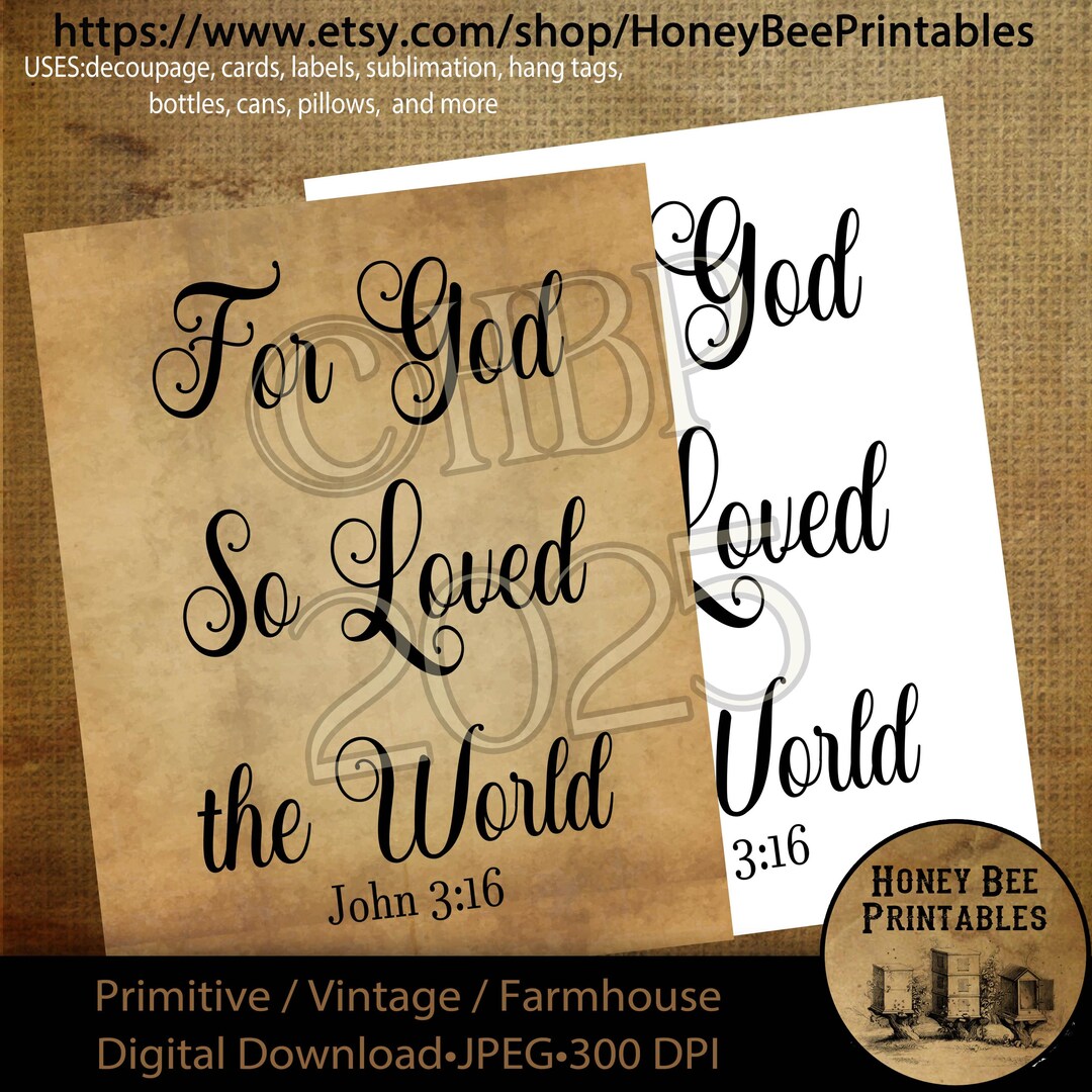 Digital Download, Printable, Decoupage, Primitive, Craft Supplies ...