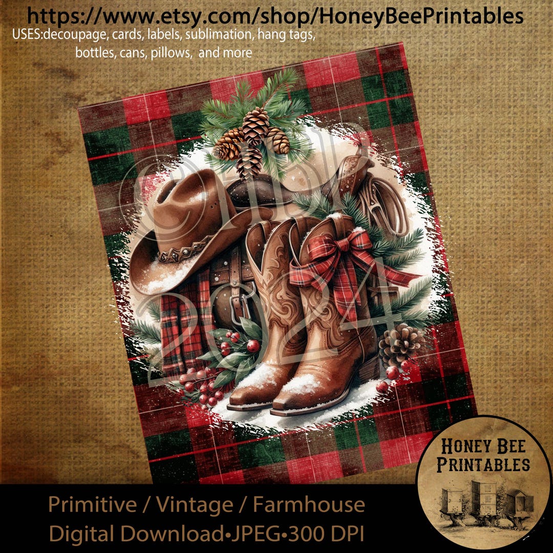 Digital Download, Printable, Decoupage, Primitive, Farmhouse, Craft ...