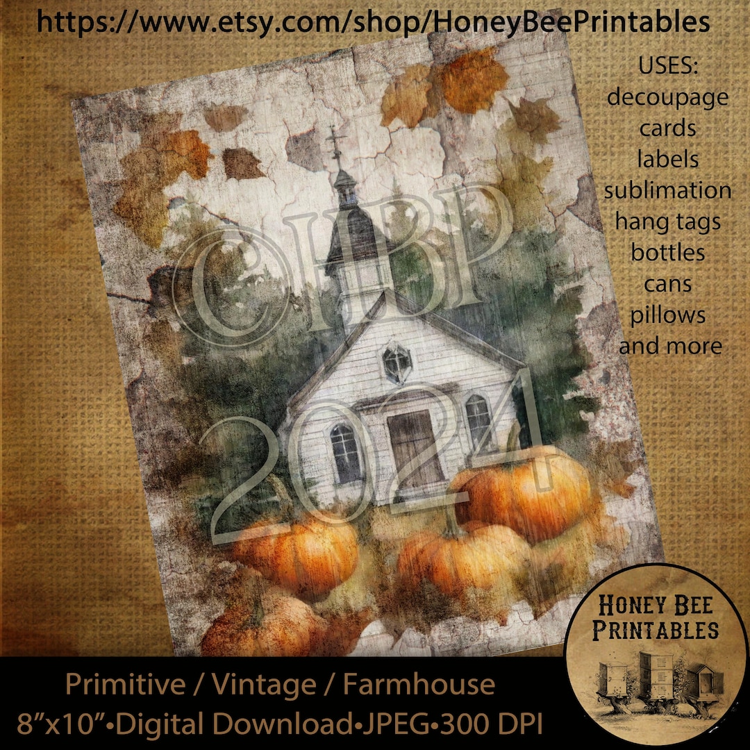 Vintage Primitive Farmhouse Digital Download Printable Decoupage Labels ...