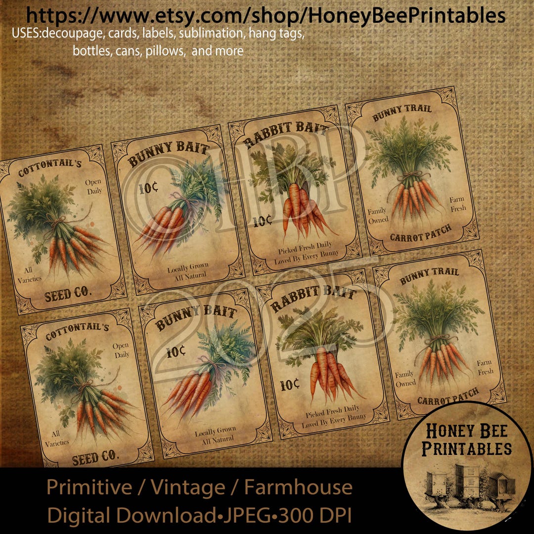 Digital Download, Digital Art, Printable, Decoupage, Primitive, Craft ...