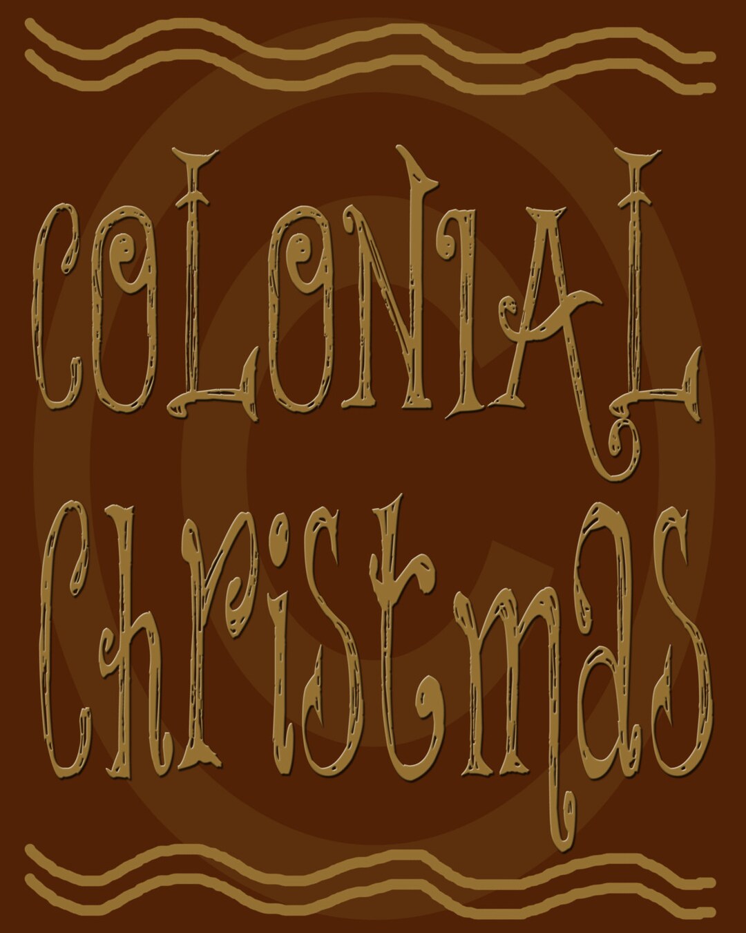 Primitive Colonial Redware Look Colonial Christmas Printable Digital ...