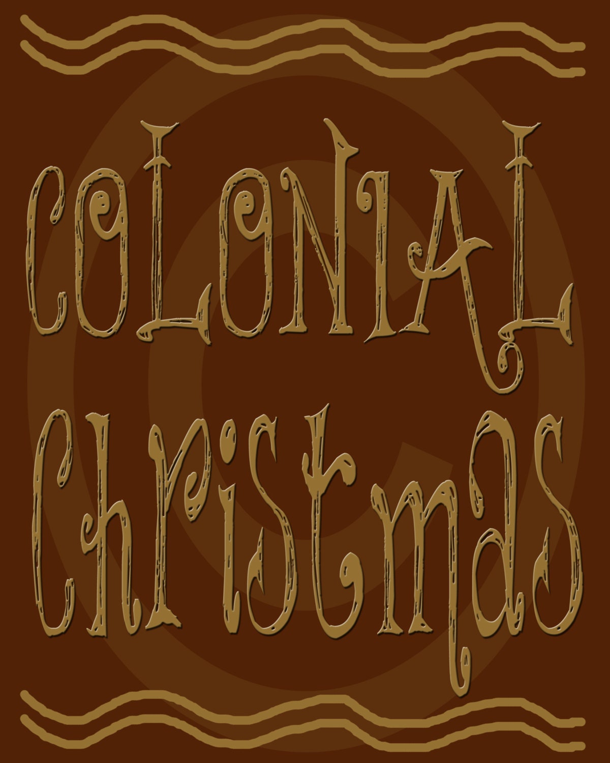 Primitive Colonial Redware Look Colonial Christmas Printable Digital ...