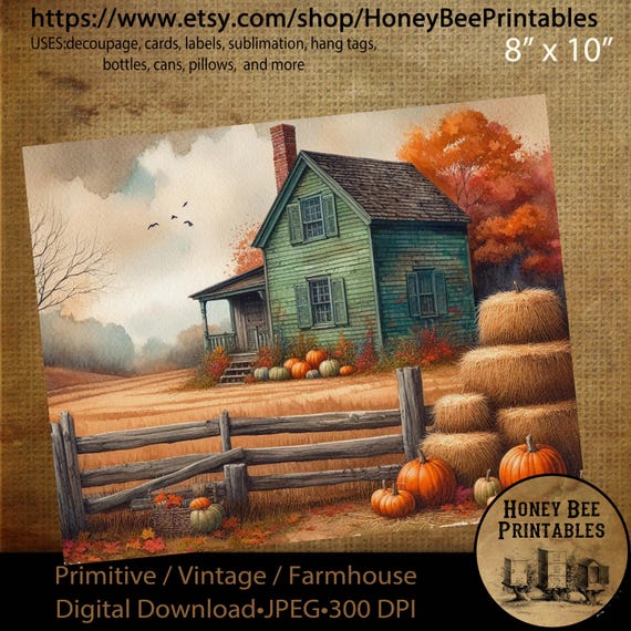 Farmhouse Printable Decoupage Decoupage Farmhouse Etsy