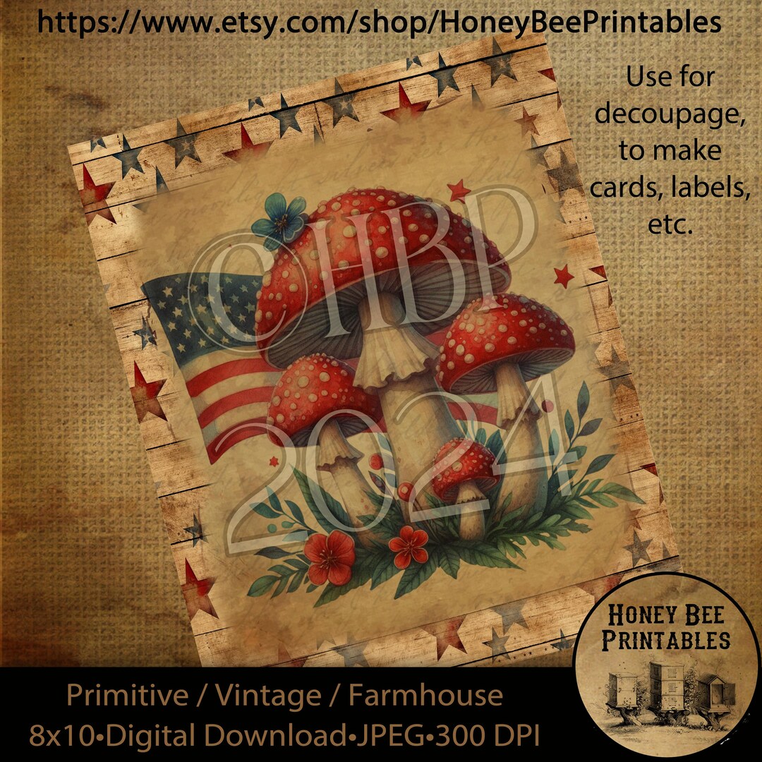 Vintage Primitive Farmhouse Digital Download Printable Decoupage ...