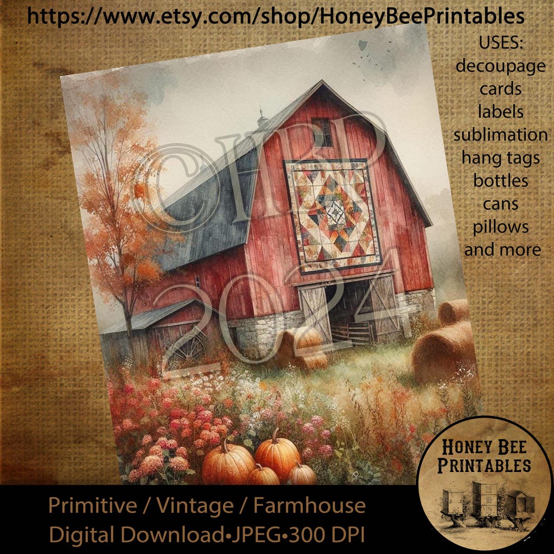 Digital Download, Digital Art, Printable, Decoupage, Vintage, Primitive ...