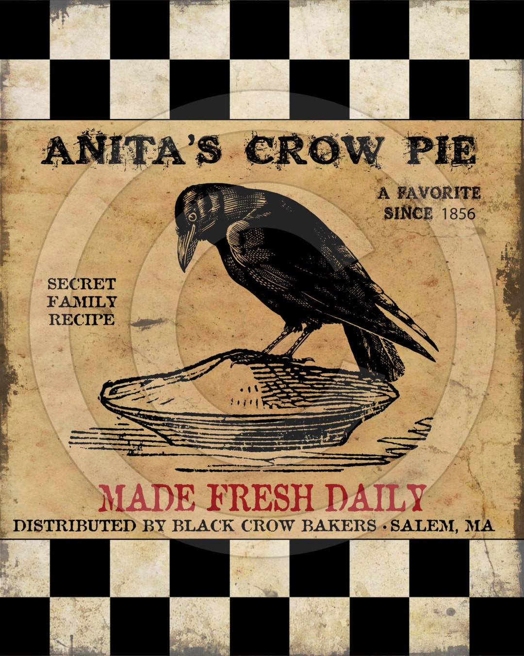 Printable Primitive Crow Labels Primitive Christmas Hang Tags