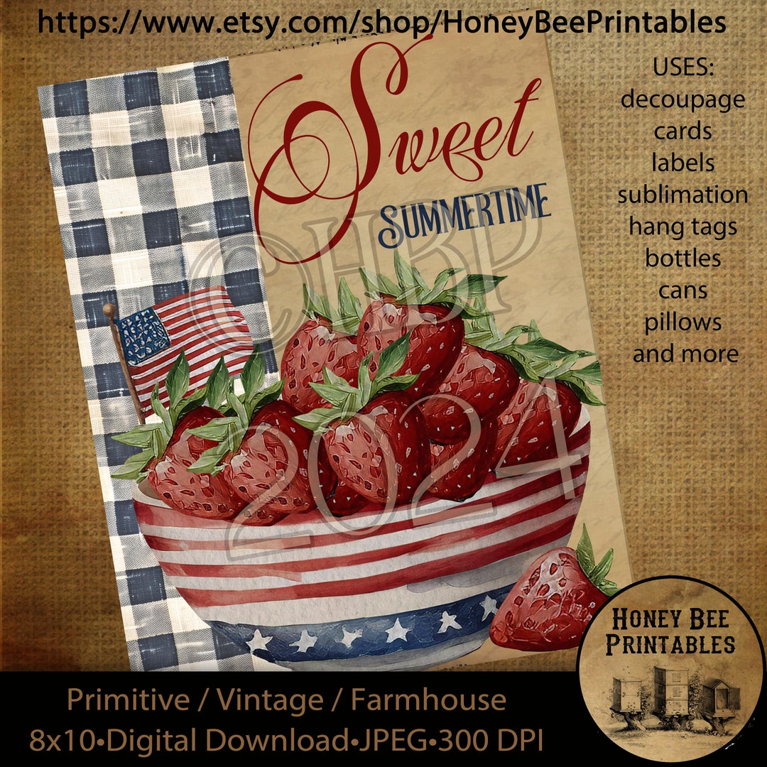 Vintage Primitive Instant Download Printable Decoupage Cans Labels ...