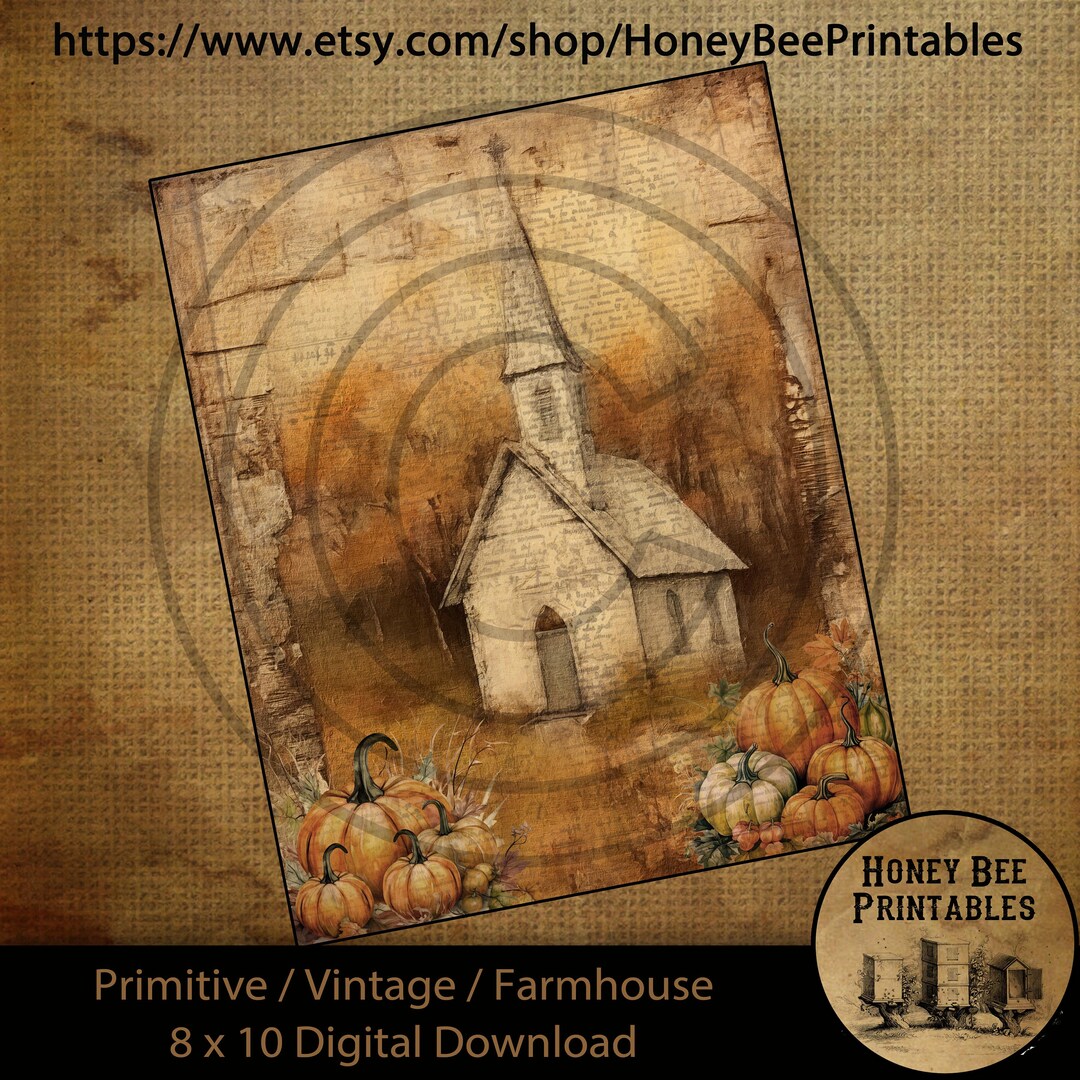 Vintage Primitive Farmhouse Digital Download Printable Sublimation ...