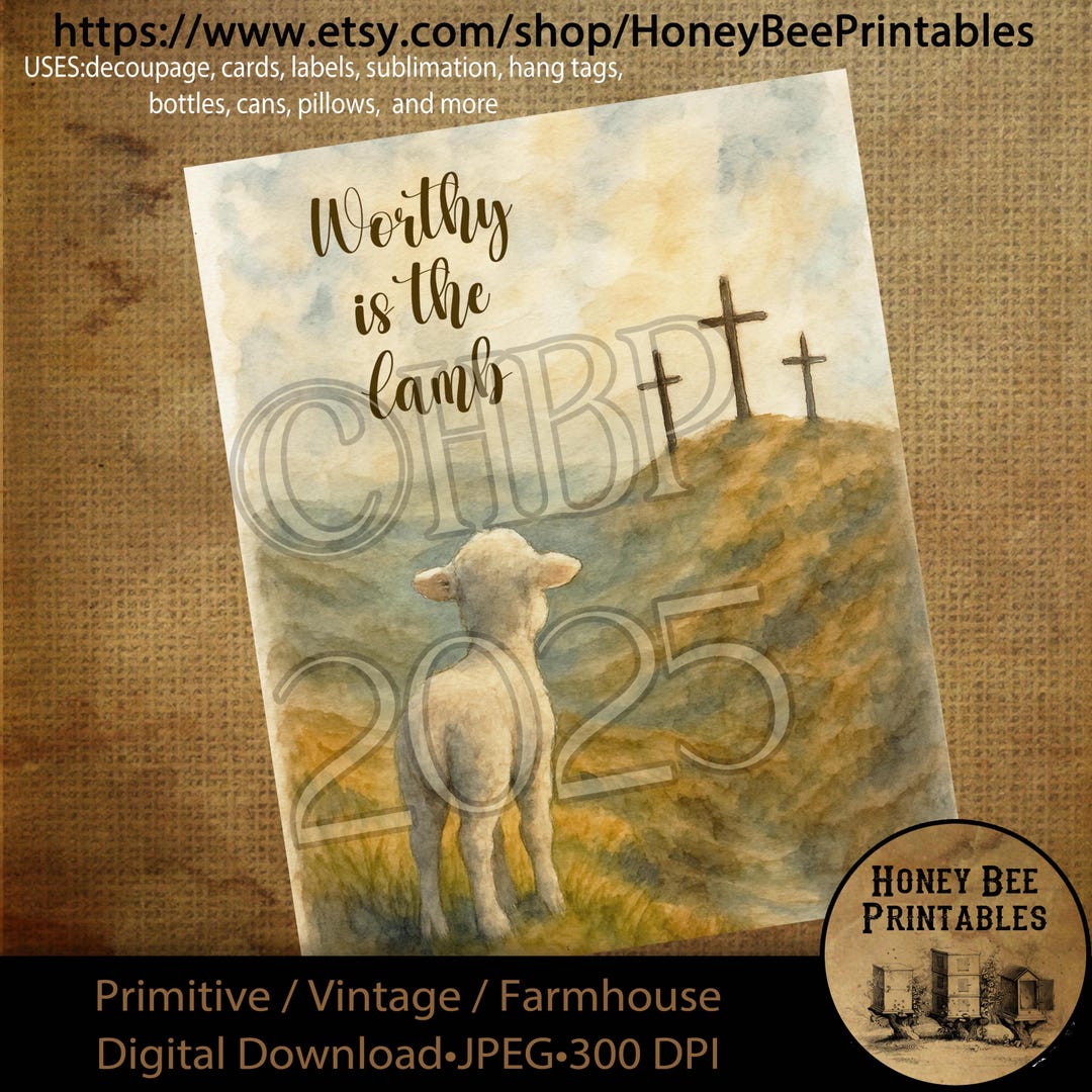 Digital Download, Printable, Decoupage, Primitive, Vintage, Spring ...