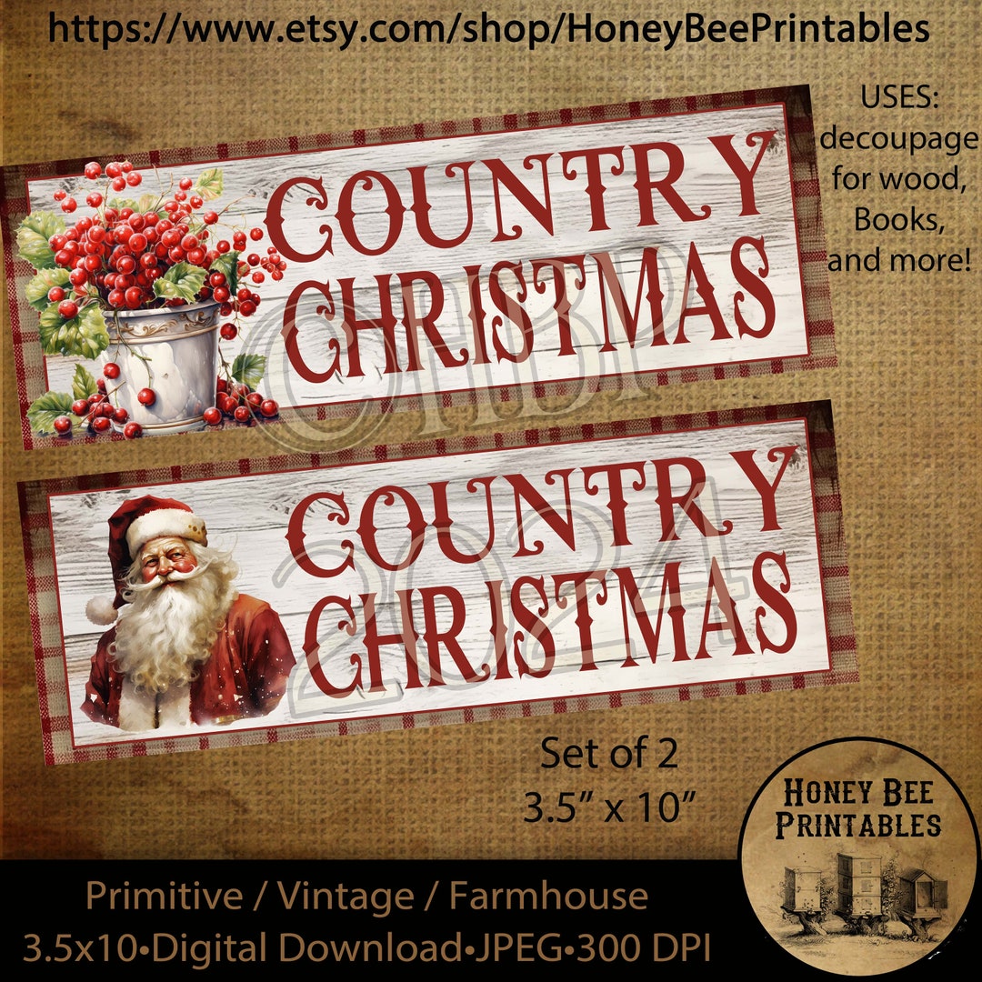 Vintage, Primitive or Farmhouse Digital Download, Printable, Decoupage ...