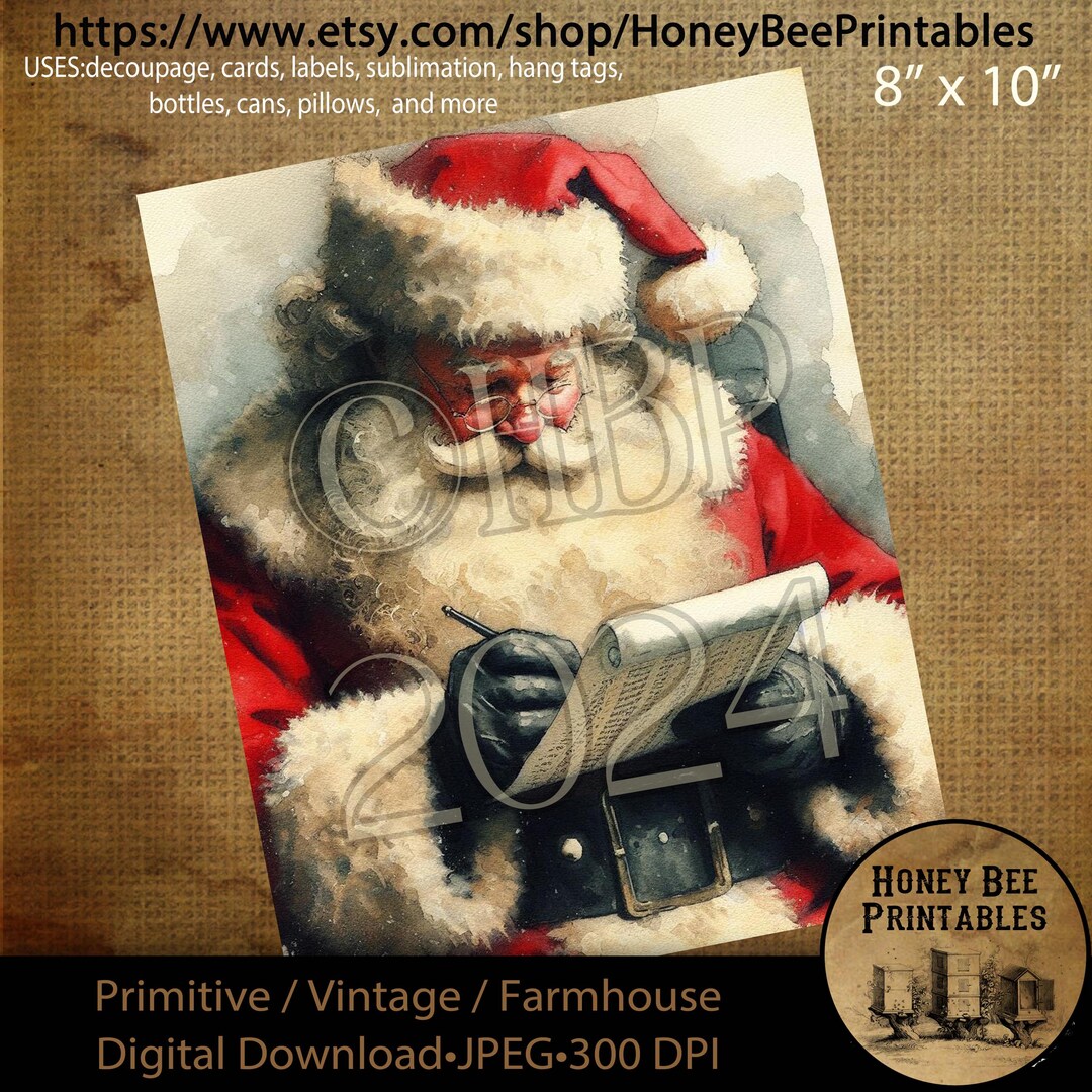 Digital Download, Printable, Decoupage, Primitive, Farmhouse, Craft ...