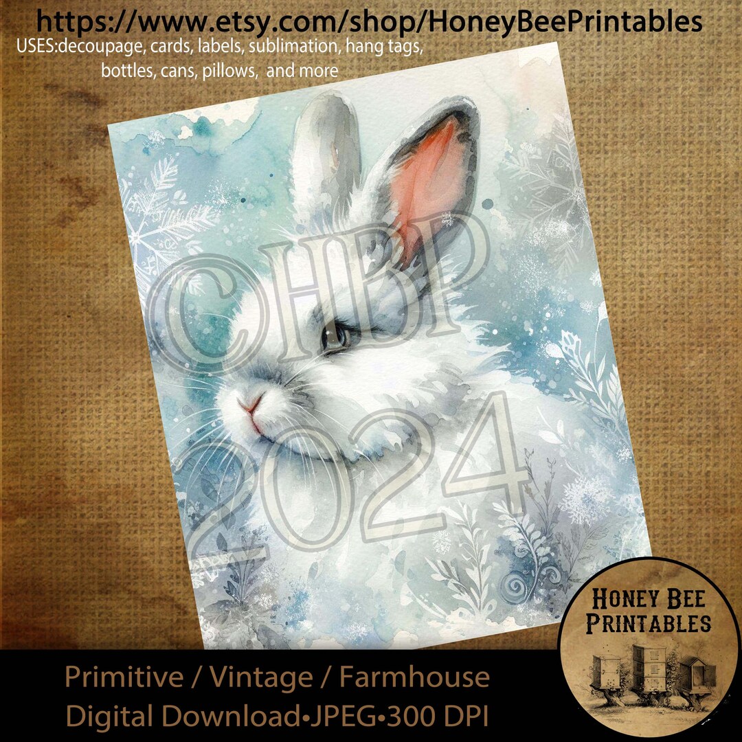 Digital Download, Printable, Decoupage, Primitive, Farmhouse, Craft ...