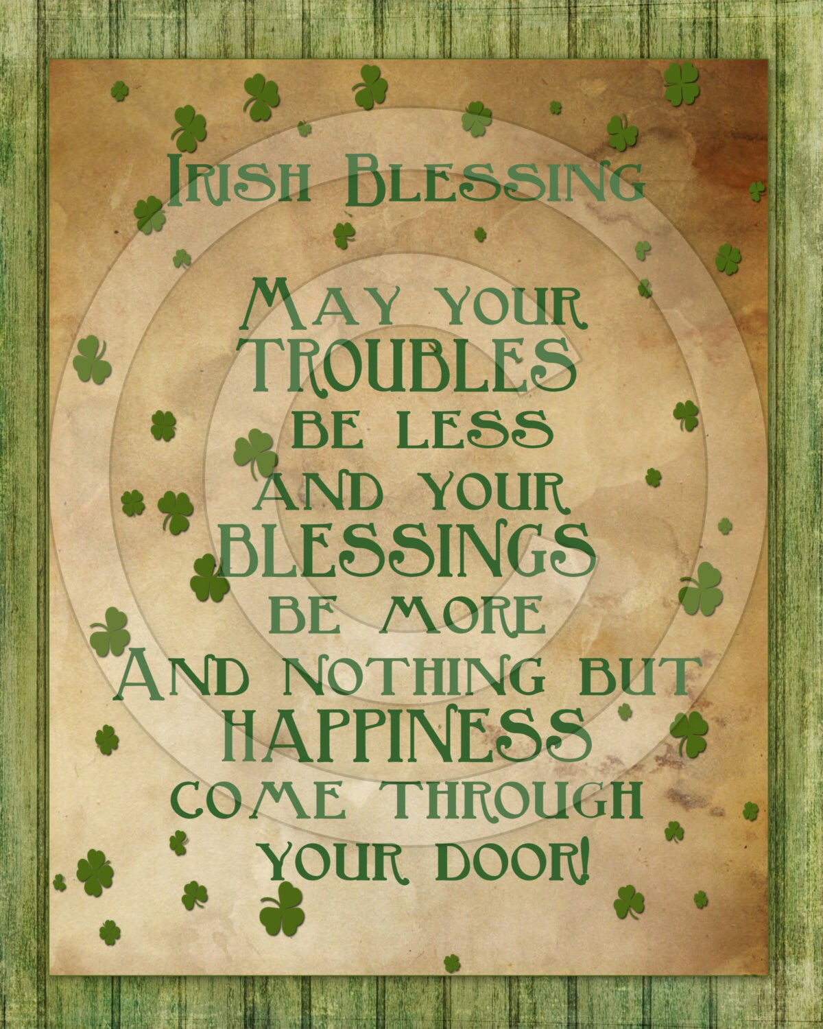 Primitive Irish Blessing Poem St Patrick 2 Feedsack Feed Sack Logo ...