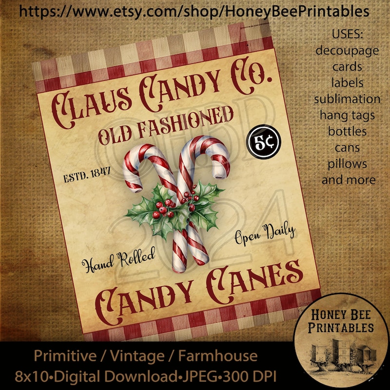 Candy Cane Puzzle - Etsy