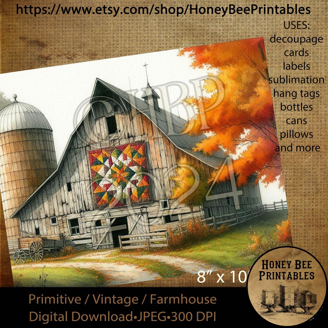 Digital Download, Printable, Decoupage, Vintage, Prim, Fall, Autumn ...