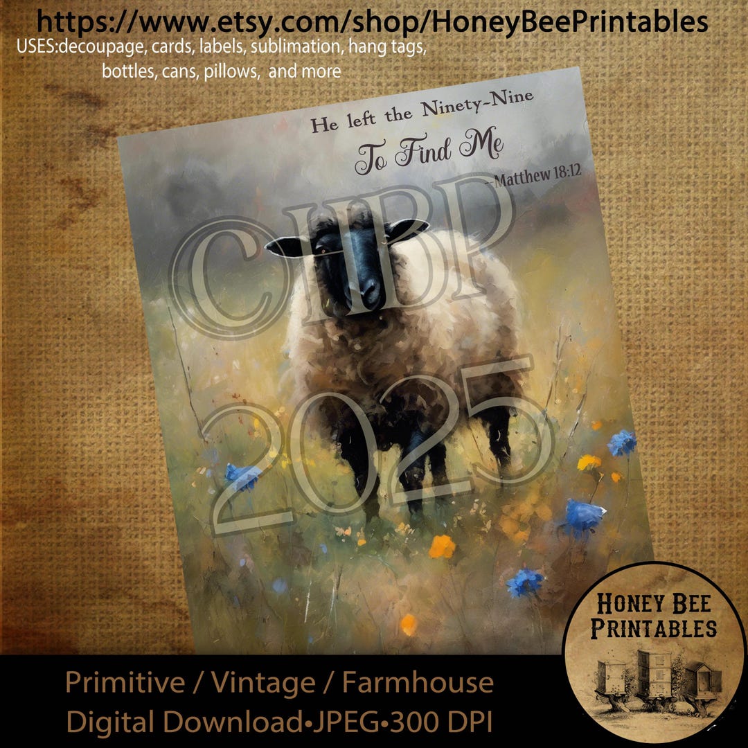 Digital Download, Printable, Decoupage, Primitive, Vintage, Rustic ...