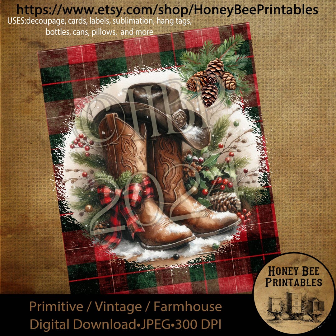 Digital Download, Printable, Decoupage, Primitive, Farmhouse, Craft ...