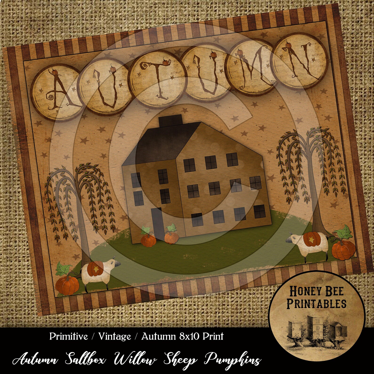 Primitive Vintage Printable Instant Download JPEG 8x10 - Card Making ...