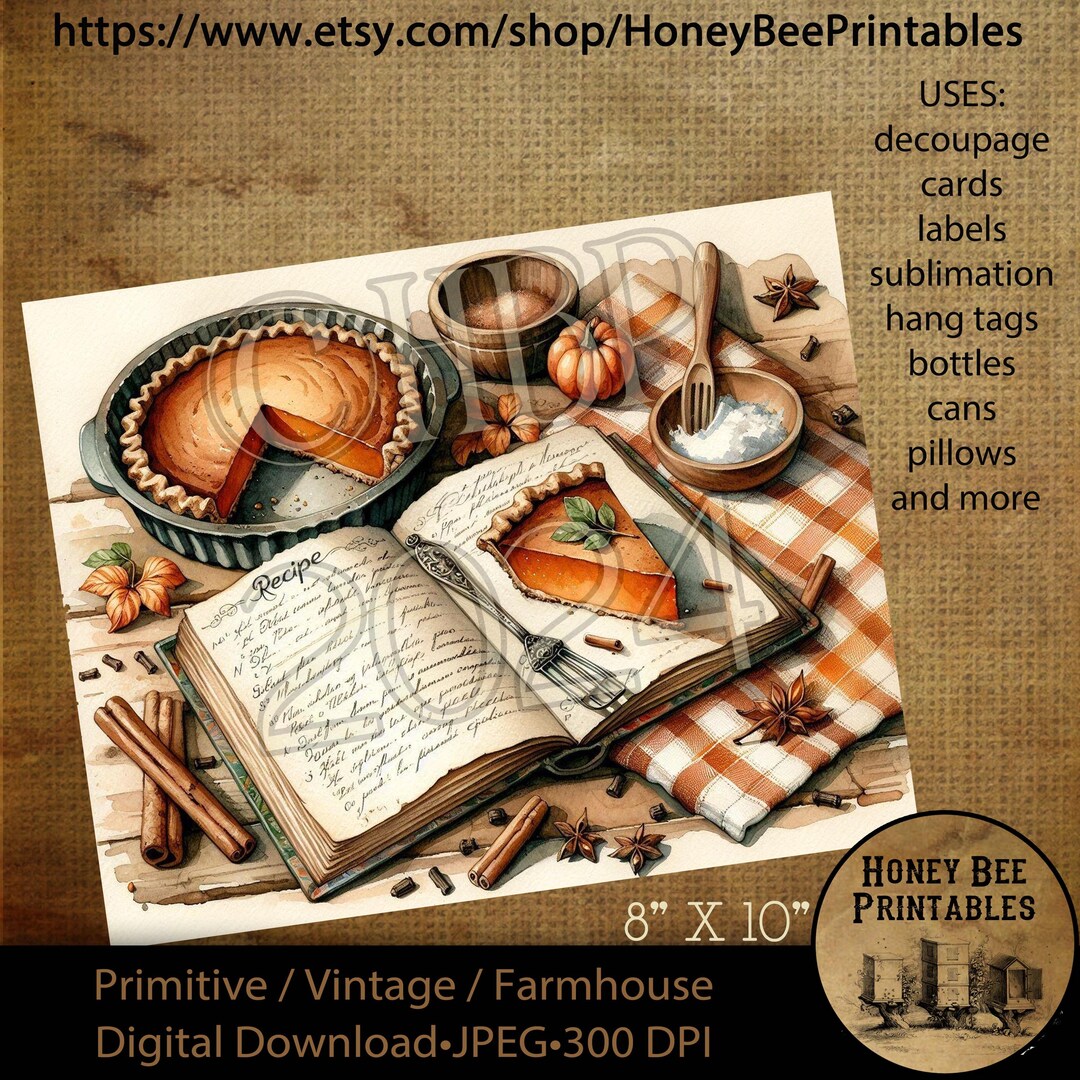 Vintage Digital Download Printable Decoupage Primitive, Primitive ...