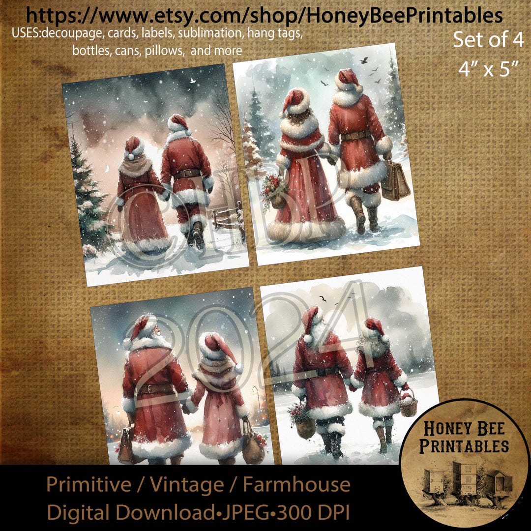 Digital Download, Digital Art, Printable, Decoupage, Primitive, Craft ...