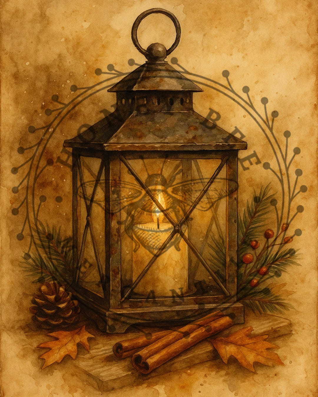 Digital Download, Printable, Decoupage, Primitive, Vintage, Autumn ...