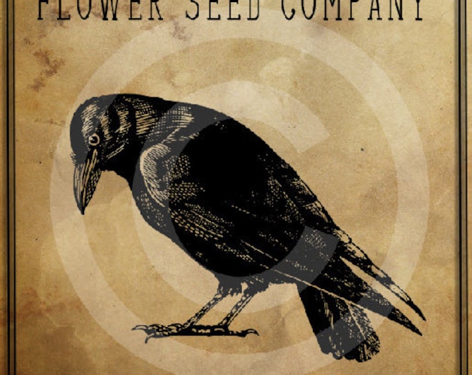 Primitive Old Crow Seed Company-printable Digital Feedsack - Etsy