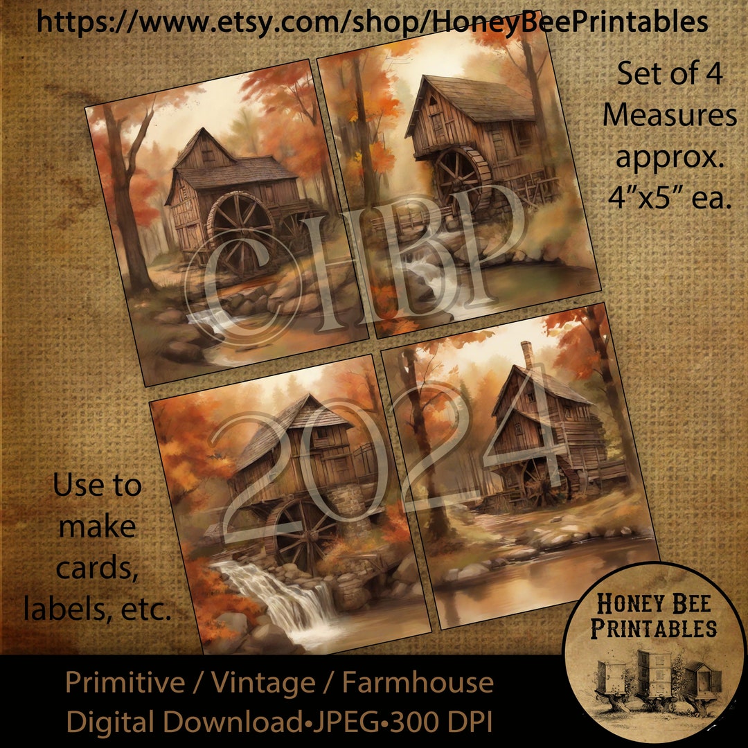 Vintage Digital Download Printable Sublimate Decoupage Primitive ...