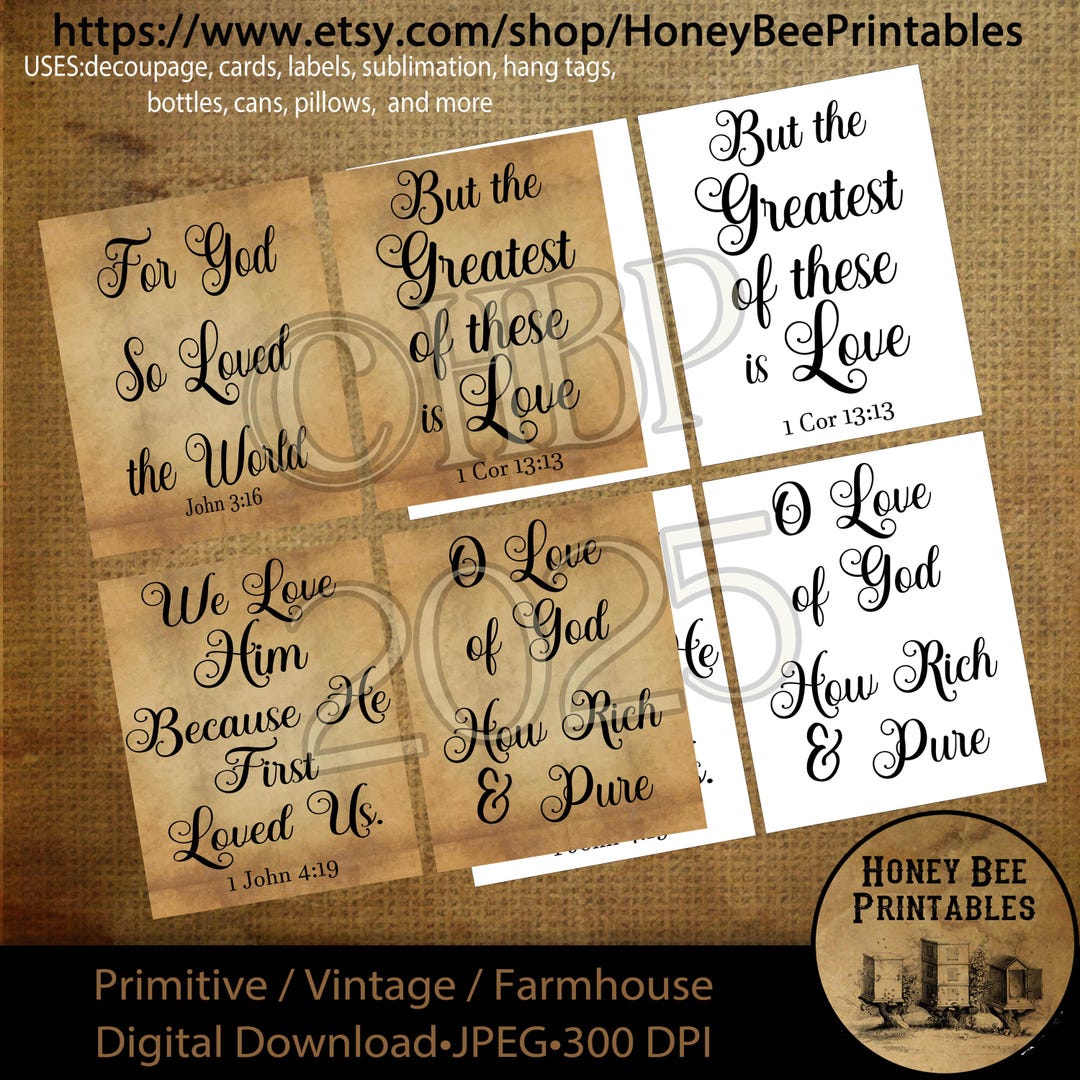 Digital Download, Art, Printable, Decoupage, Primitive, Craft Supplies ...