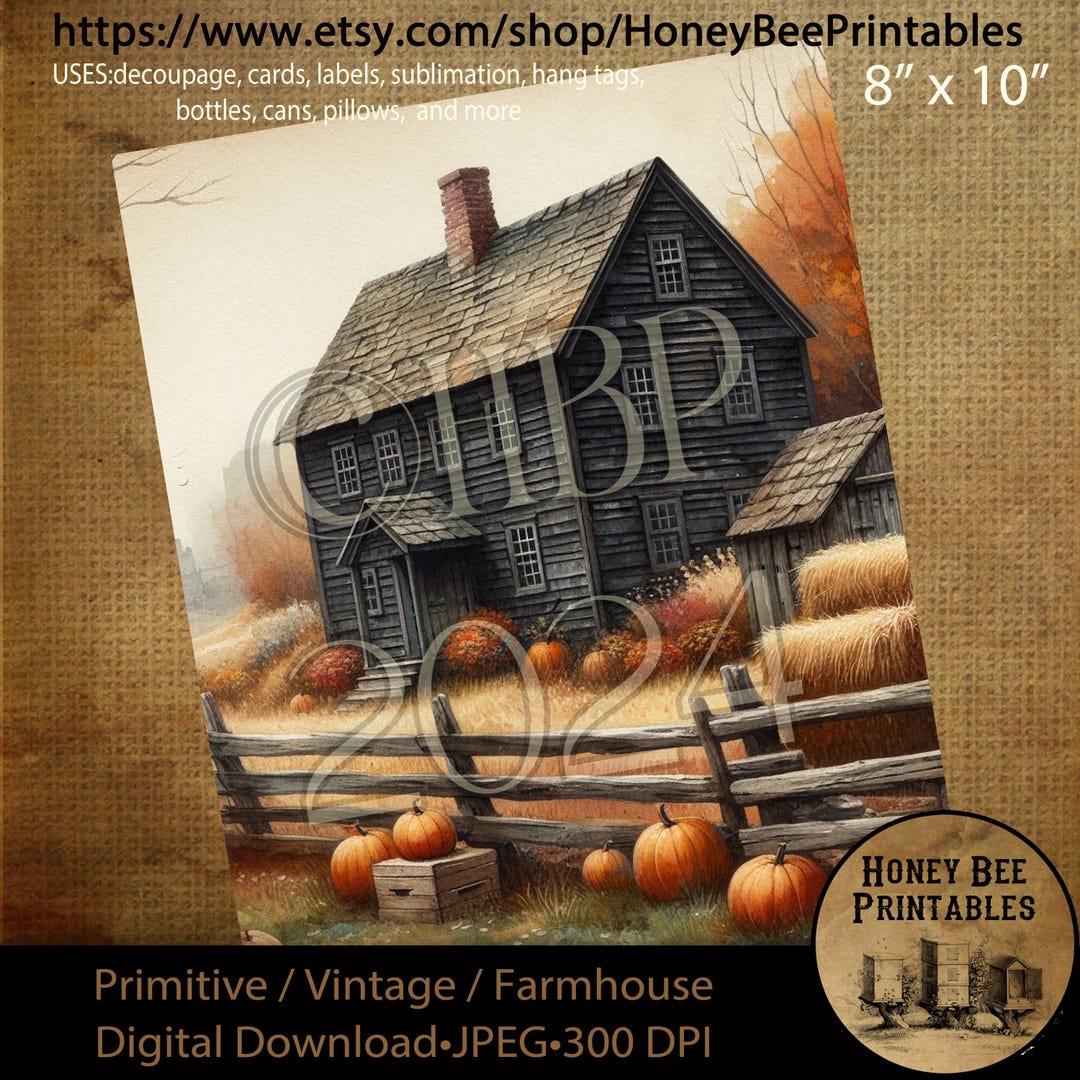 Digital Download, Digital Art, Printable, Decoupage, Primitive, Craft ...