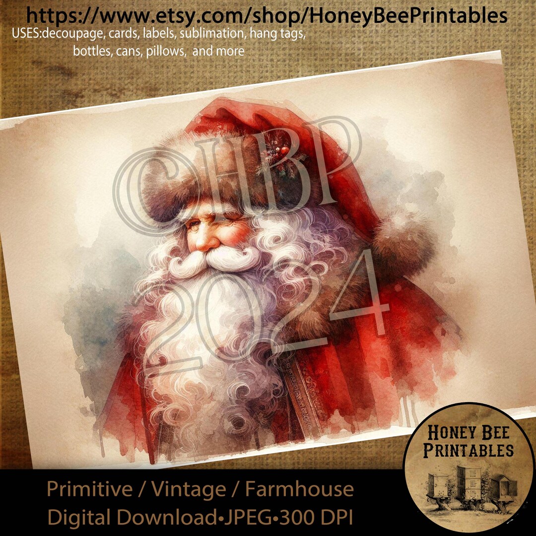 Digital Download, Printable, Decoupage, Primitive, Farmhouse, Craft ...