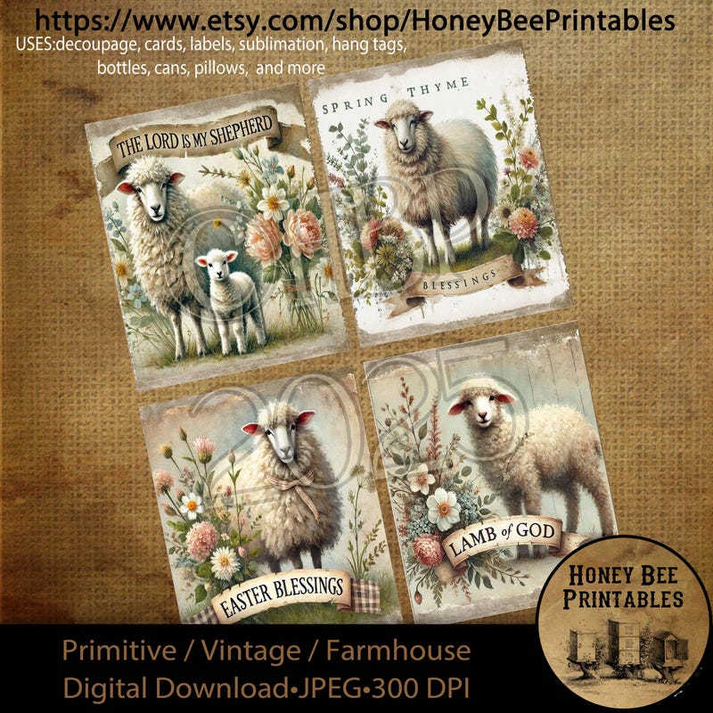 Floral Sheep Art Print - Etsy