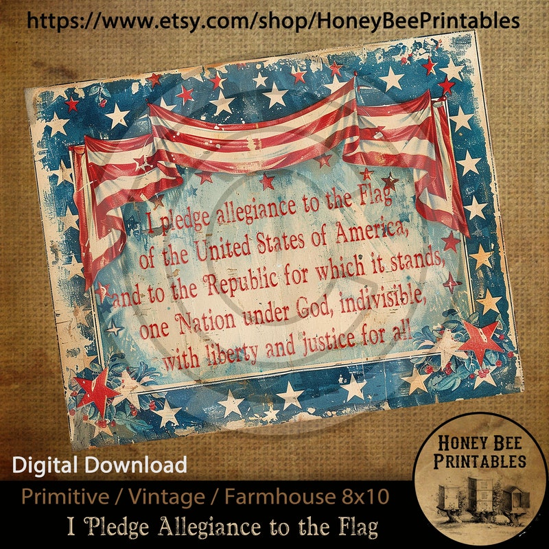 Pledge of Allegiance - Etsy