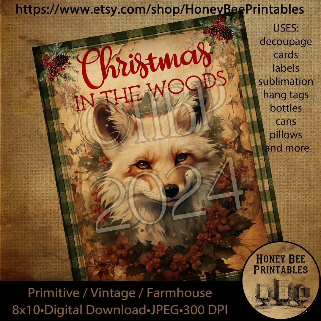 Vintage Primitive Instant Download Printable Decoupage, Vintage ...