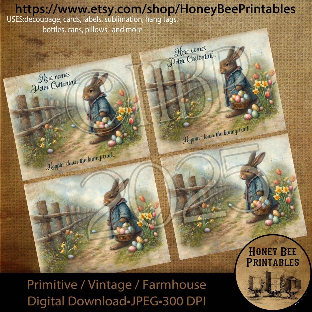 Digital Download, Digital Art, Printable, Decoupage, Primitive, Craft ...