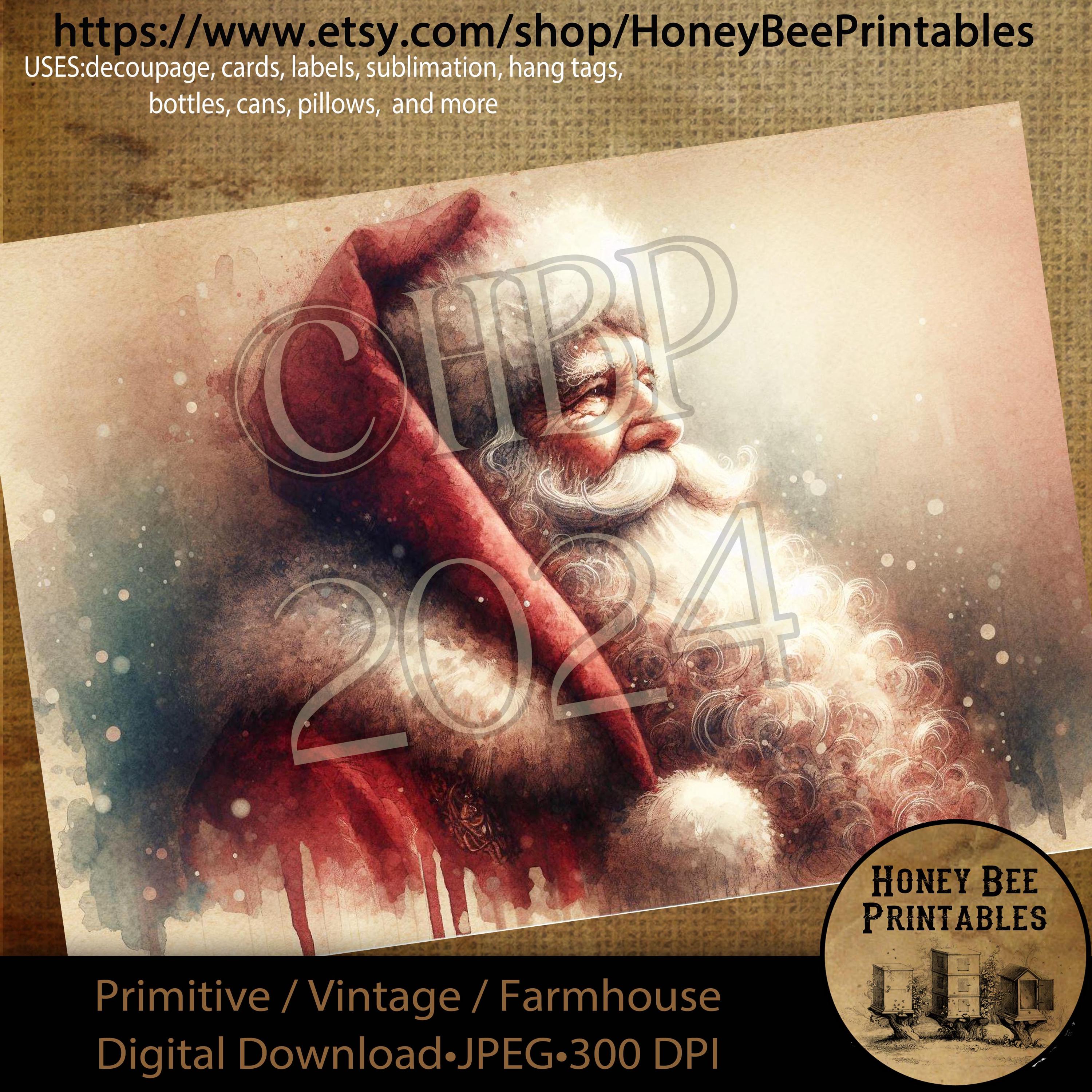 Digital Download, Printable, Decoupage, Primitive, Farmhouse, Craft ...