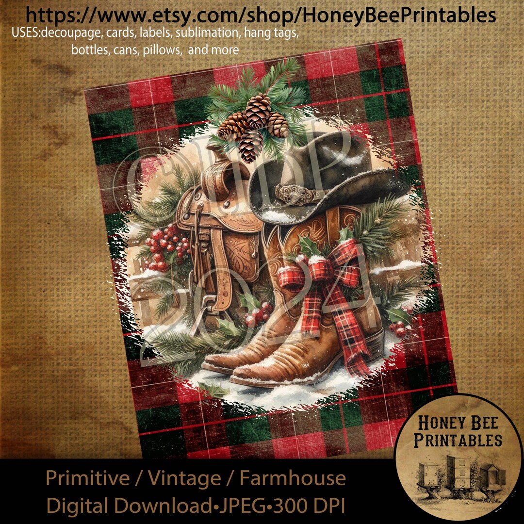 Digital Download, Printable, Decoupage, Primitive, Farmhouse, Craft ...