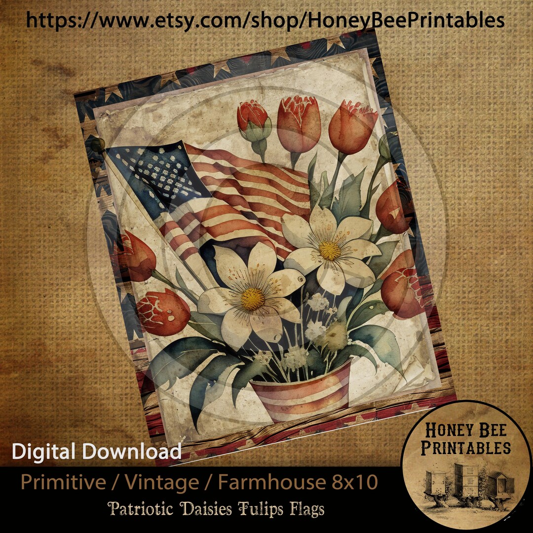 Vintage Primitive Farmhouse Instant Download Printable Sublimation ...