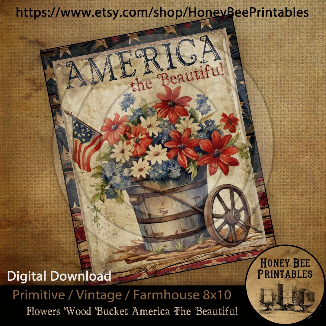 Vintage Primitive Farmhouse Instant Download Printable 8x10 Sublimation ...