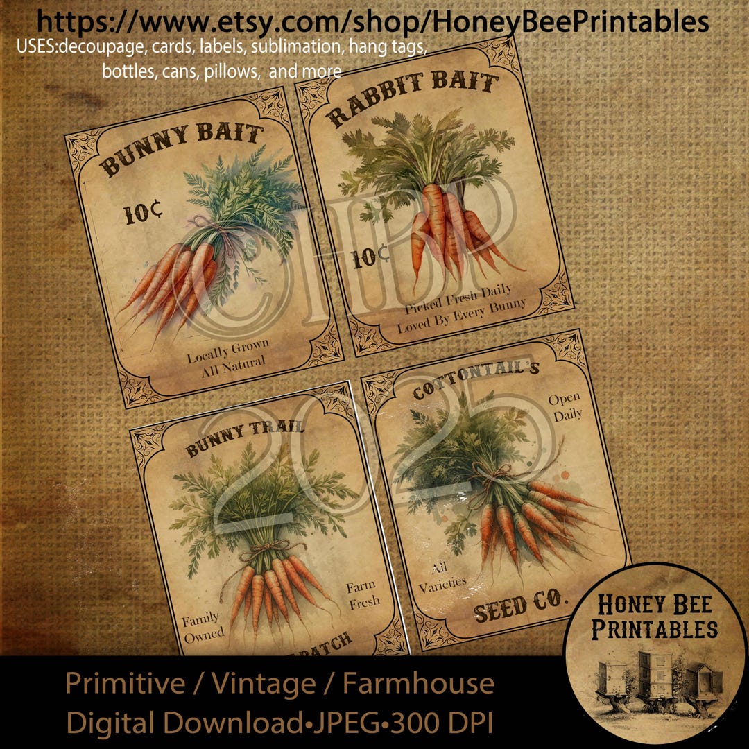 Digital Download, Digital Art, Printable, Decoupage, Primitive, Craft ...