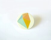 Items similar to Geometric Brooch. Prism triangle Minimal Jewelry by ...