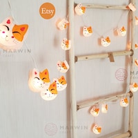String Lights Cute Japanese Lucky Cat Fairy Lights Bedroom Home Decor ...