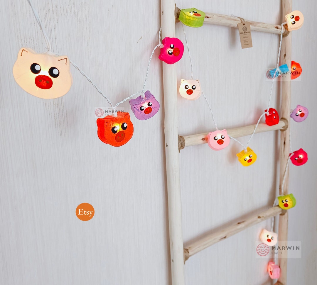 Multi Colour Mulburry String Lights Pig Fairy Lights Bedroom Home Decor ...