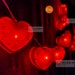 Red Paper String Lights Heart Fairy Lights Bedroom Home Decor Living ...