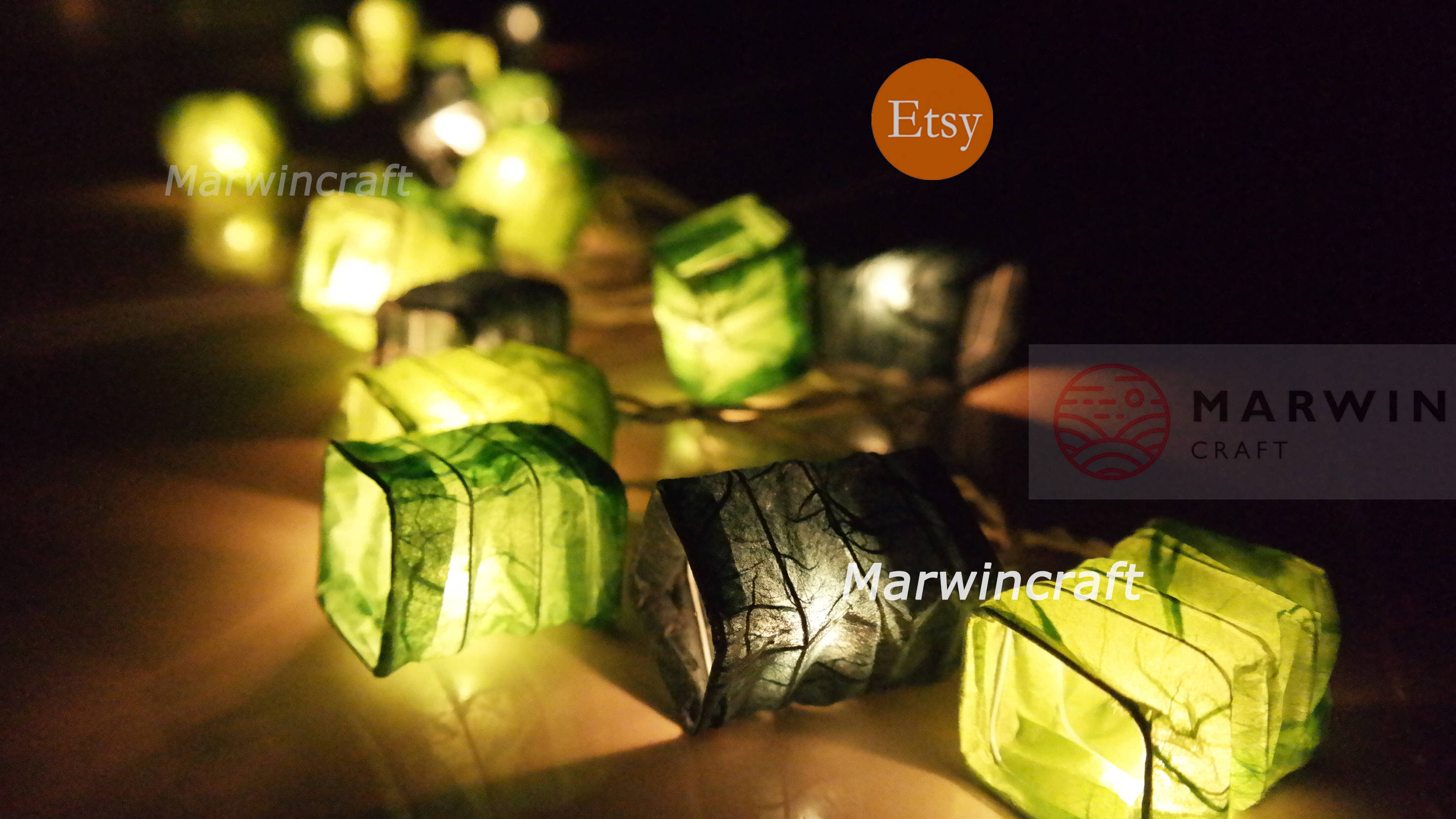 16 Colour of String Lights Japanese Paper Lantern Fairy Lights - Etsy