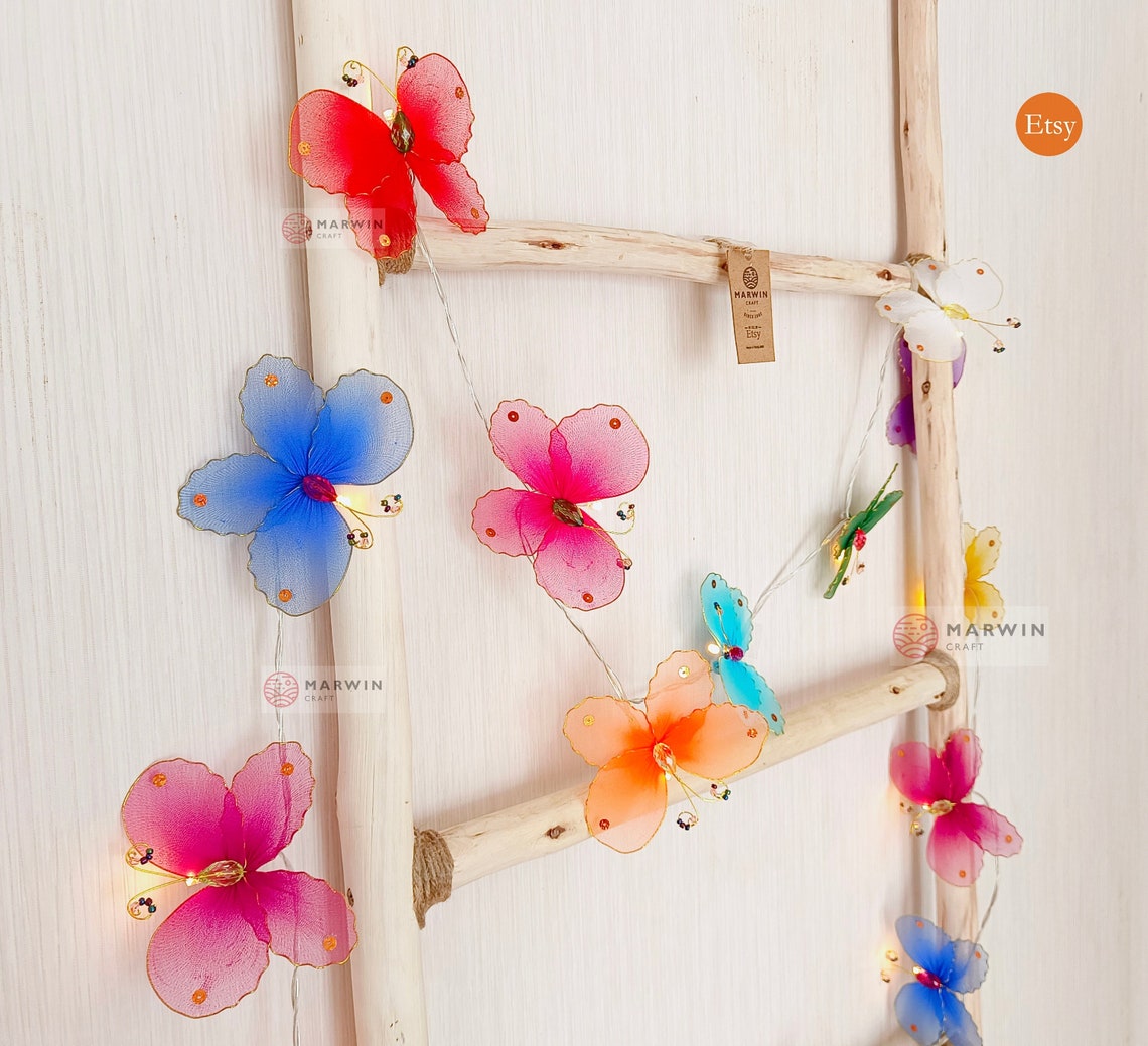 Limited Multi String Lights Butterfly Fairy Lights Bedroom | Etsy