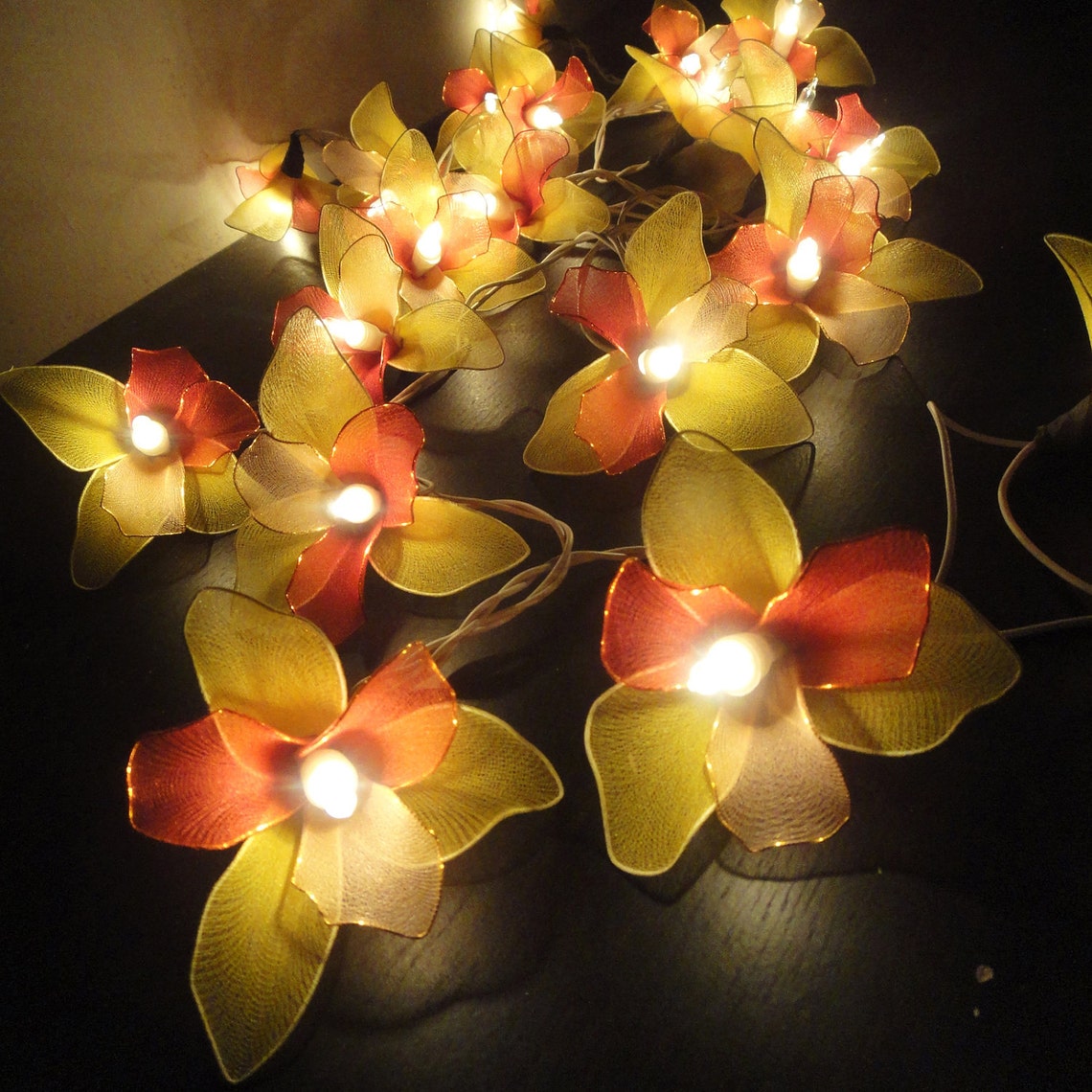 20 String Lights Orchid Flower Fairy Lights Bedroom Home Decor | Etsy
