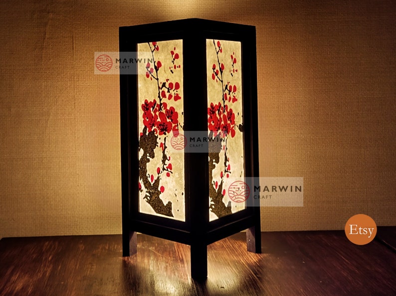 Asian Oriental Sakura Tree Branch Japanese Lamp Zen Bedside - Etsy