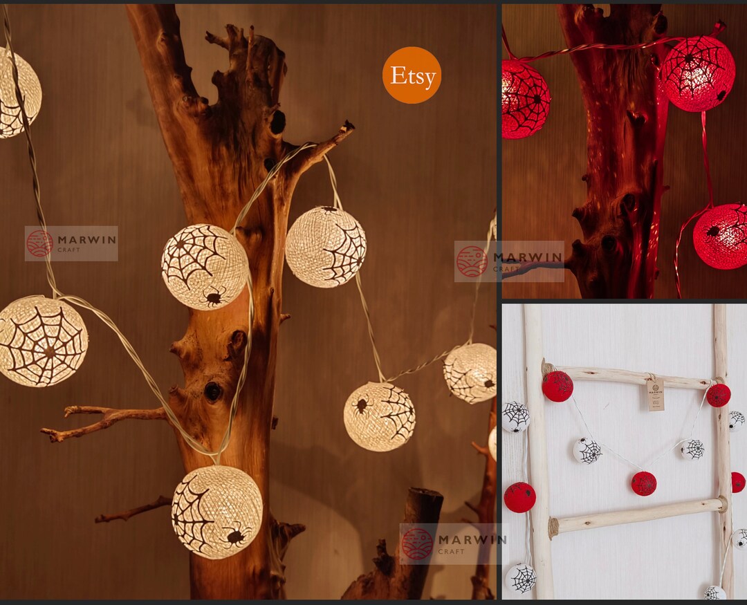 String Lights Spider Web Fairy Light Bedroom Home Decor Living Room ...