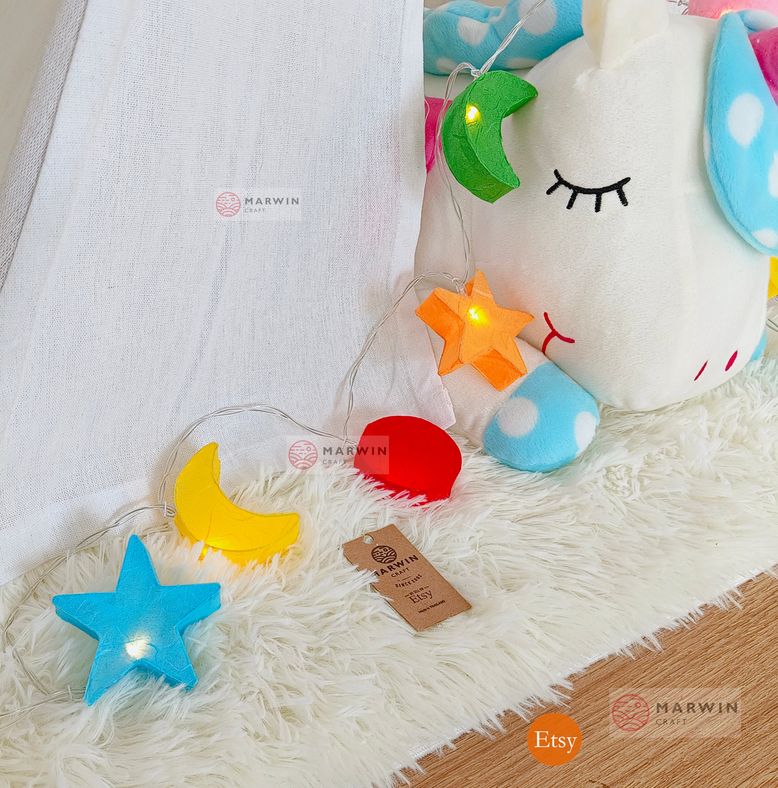 Multi String Lights Space Star Moon Fairy Lights Bedroom Home | Etsy