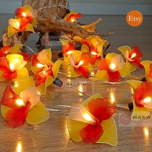 20 String Lights Orchid Flower Fairy Lights Bedroom Home Decor Living ...
